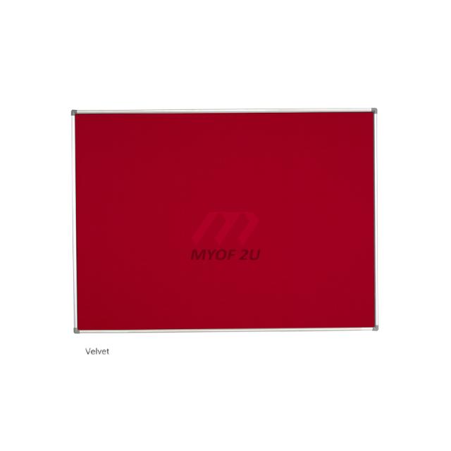 MY-VN Notice Board Aluminium Frame - Velvet - MY Office Furniture2U