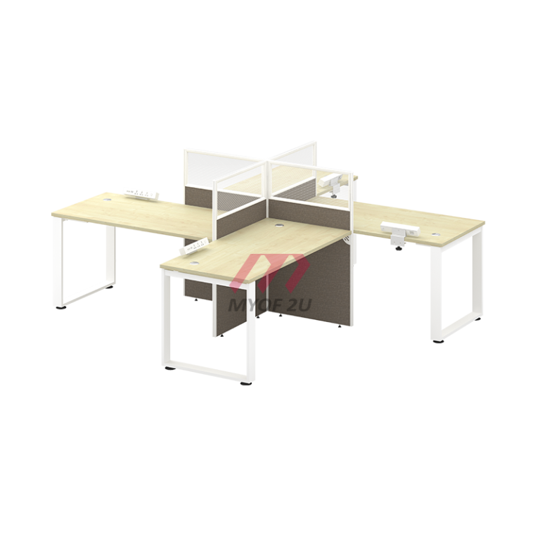 MY-B30-SQ4R- Office Workstation Table (Cluster of 4) - MY Office ...