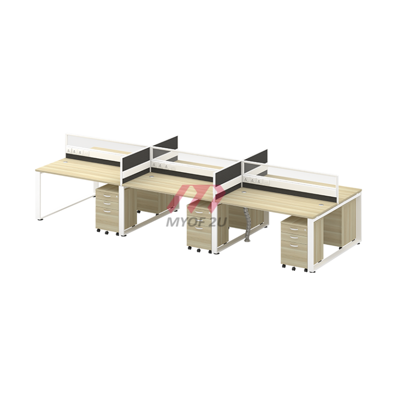 MY-B30-SQ6R - Office Workstation Table (Cluster of 6) - MY Office ...