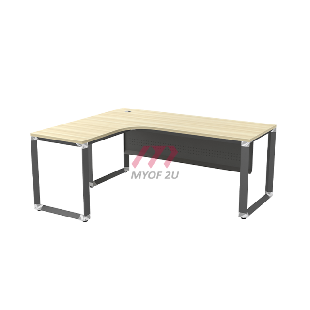 MY-OML – Executive L Shape Table With SQ Metal - MY Office Furniture2U