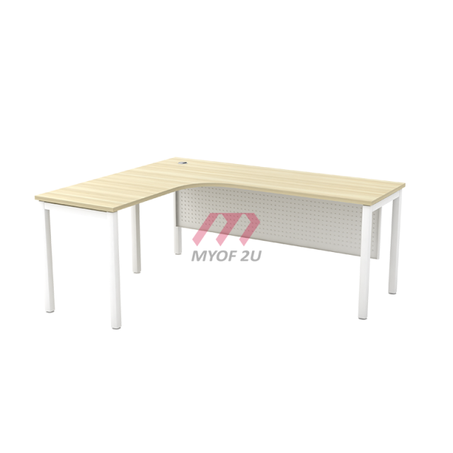 MY-SML – Executive L Shape Table With SQ Metal - MY Office Furniture2U