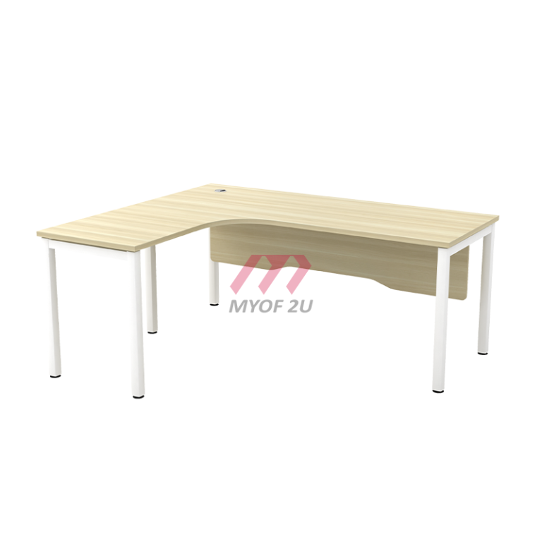 MY-SWL – Executive L Shape Table With SQ Metal - MY Office Furniture2U